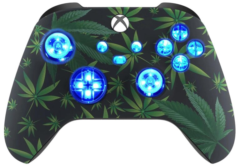 Weed Leaf Silent Modz LED Controller Trigger Stop Grips for Xbox Series ...