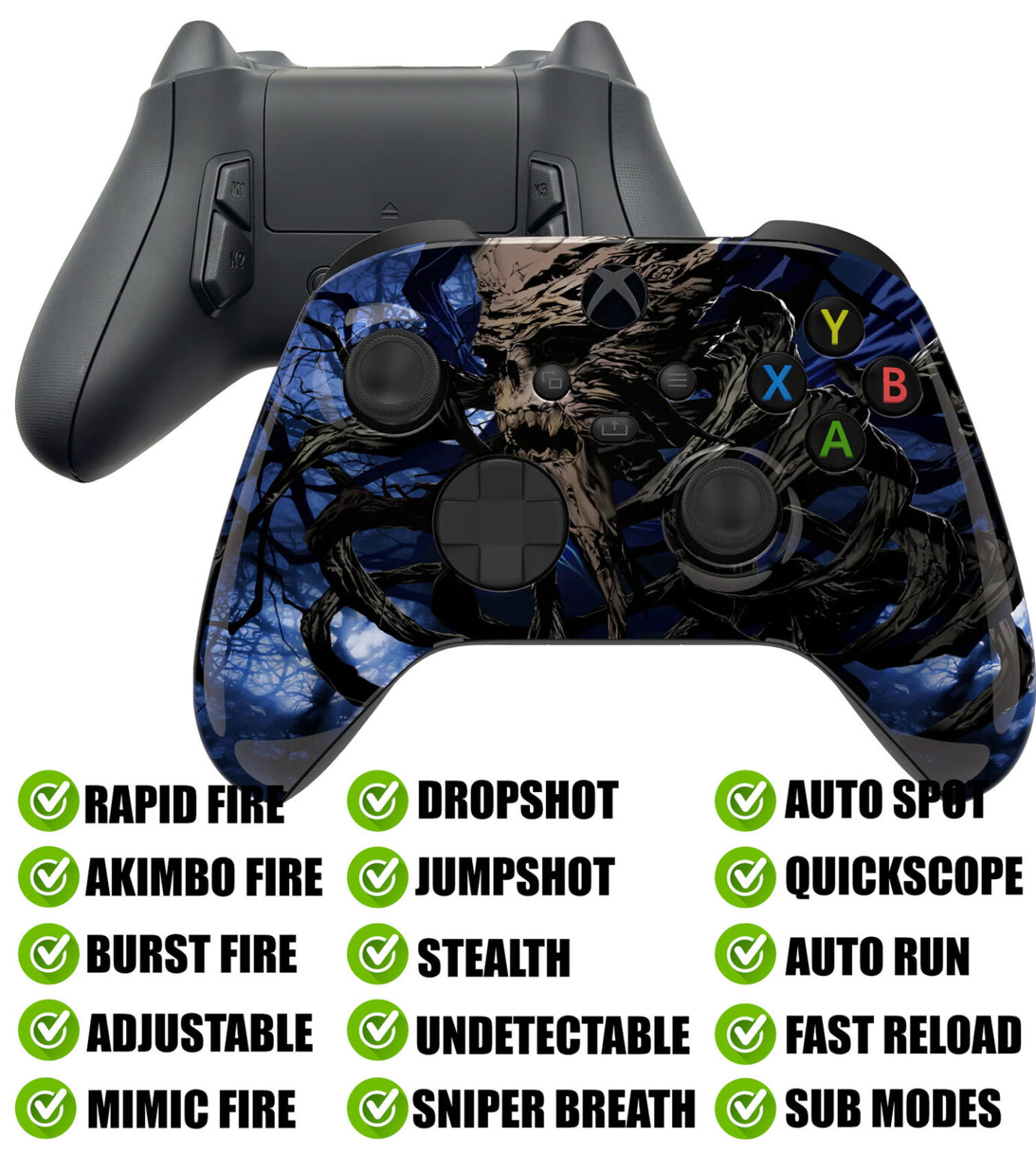 Tree Skull Modded Reflex Buttons Rapid Fire Mod Controller for Xbox ...