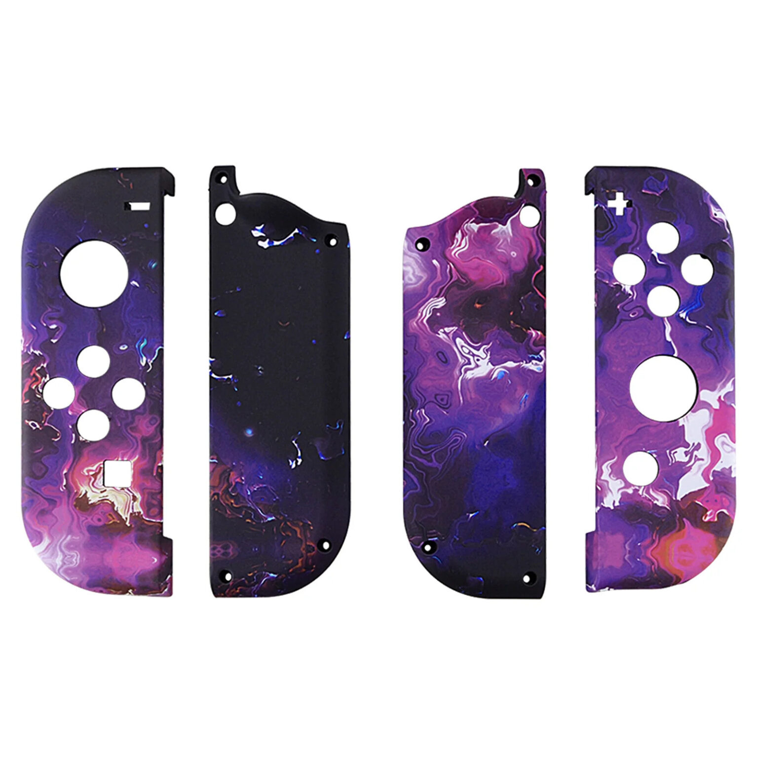 Soft Touch Surreal Lava Front + Back Shells for Nintendo Switch Joycon ...