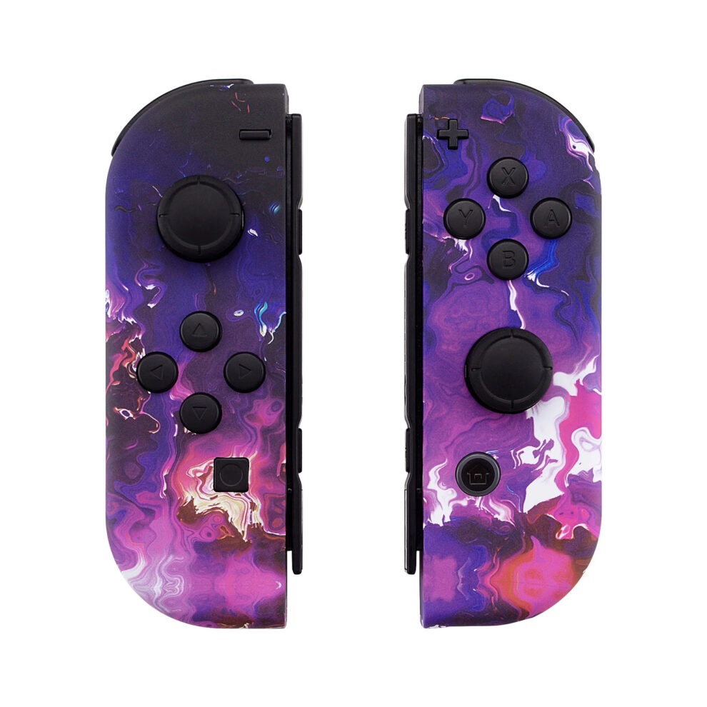Soft Touch Surreal Lava Front + Back Shells for Nintendo Switch Joycon ...