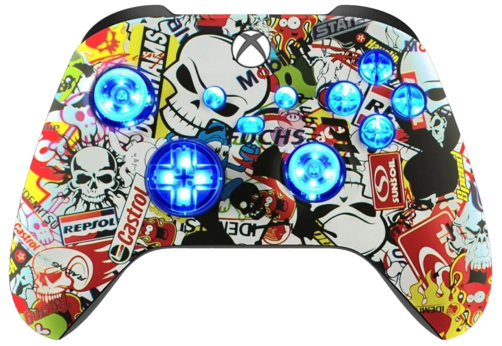 MODS + LEDs Sticker Bomb Rapid Fire Modded Controller for Xbox Series X ...