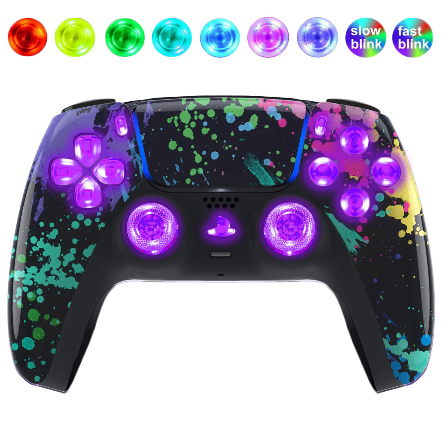 Water Color Silent Modz LED Light Up Buttons Wireless Custom Controller ...