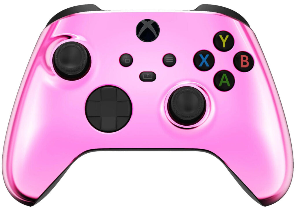Chrome Pink Silent Modz Smart Click Triggers Modded Controller for Xbox & PC - Silent Modz