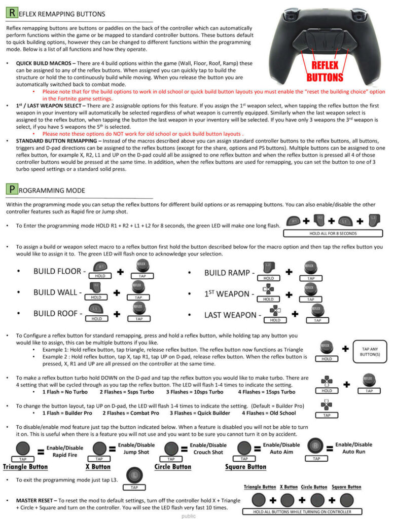 Pro + Click Triggers Modded Controller for Fortnite Silent Modz Paddles ...